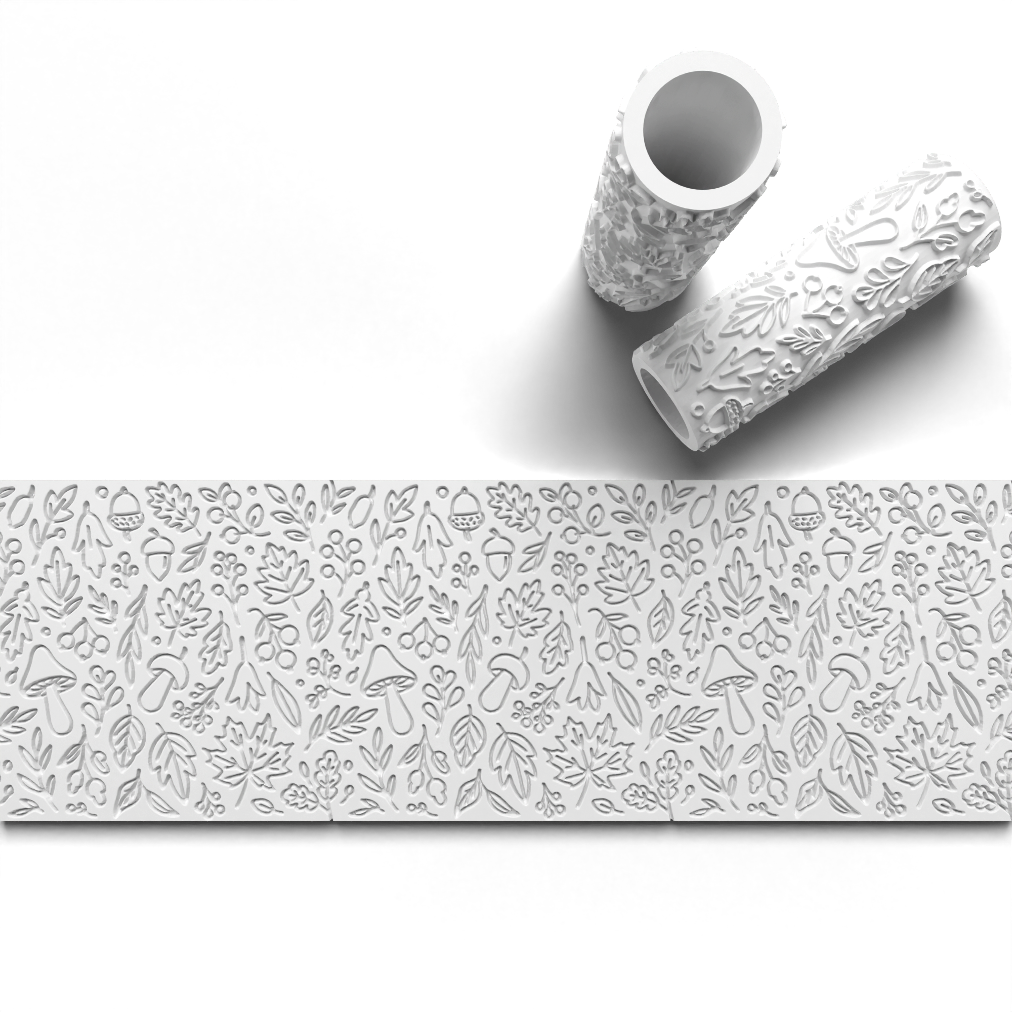 fall Autumn Texture roller - rolling pin - 0982_1 – MEG cookie cutters