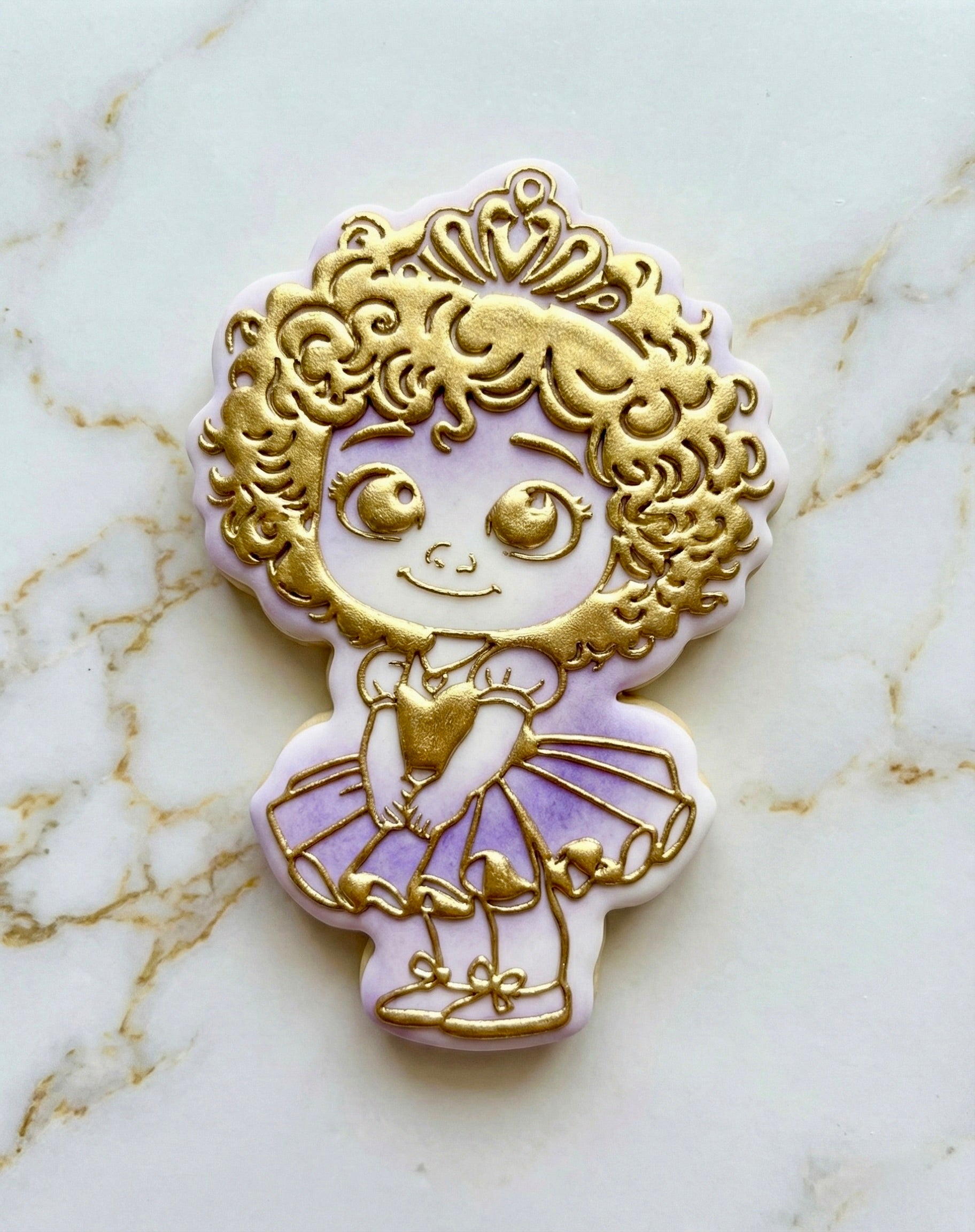 girl Princess with crown debossing (pop out) + cutter – MEG cookie cutters