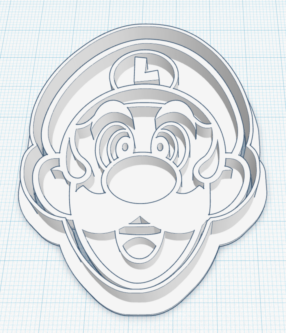 Super Mario- luigi - Cutter + Stamp - MEG cookie cutters