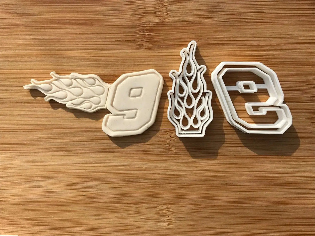 Nine 9 Racing Number Digit Cookie Cutter Dough Biscuit – MEG cookie cutters